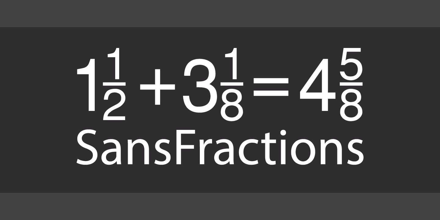 Fractions Font