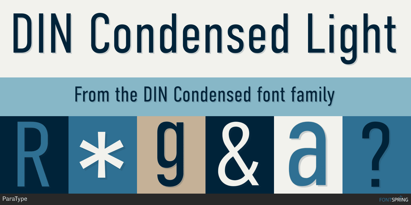 Similar Fonts To DIN Condensed