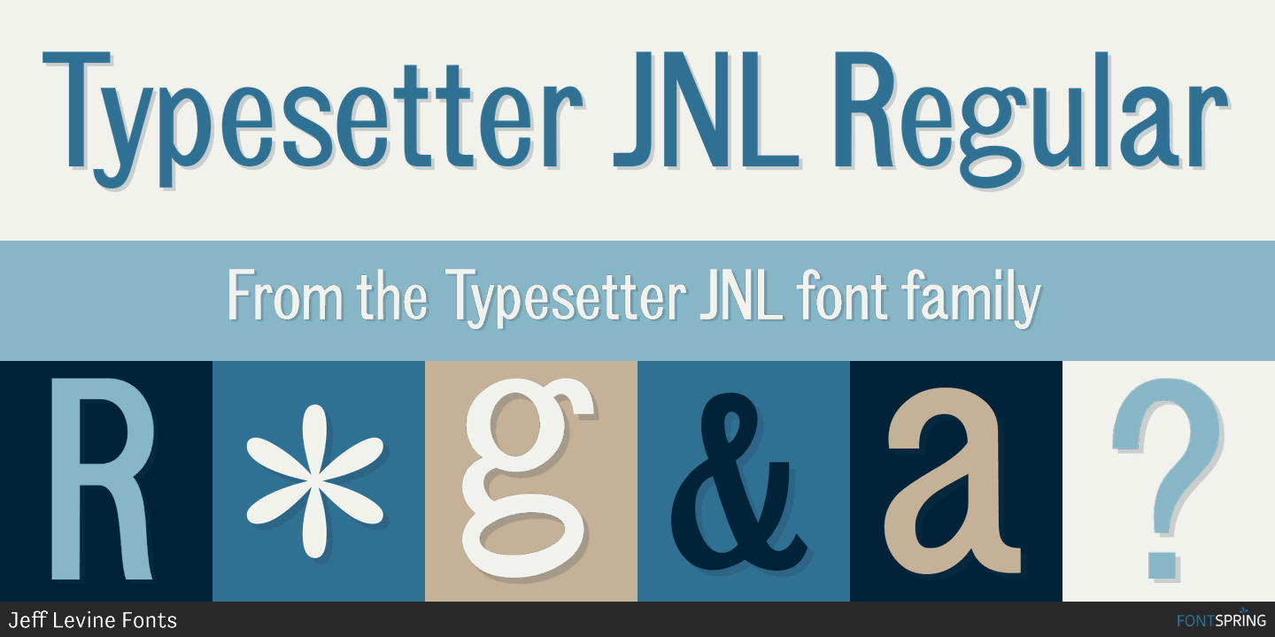 Typesetter JNL Font