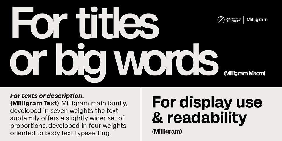 Milligram Font