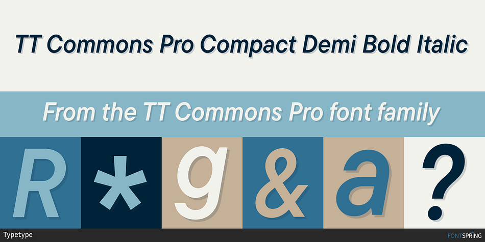 TT Commons Pro Compact Demi Bold Italic Font