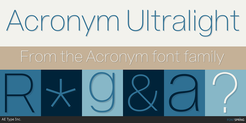Acronym Ultralight Font