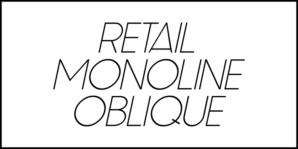 Retail Monoline JNL Font