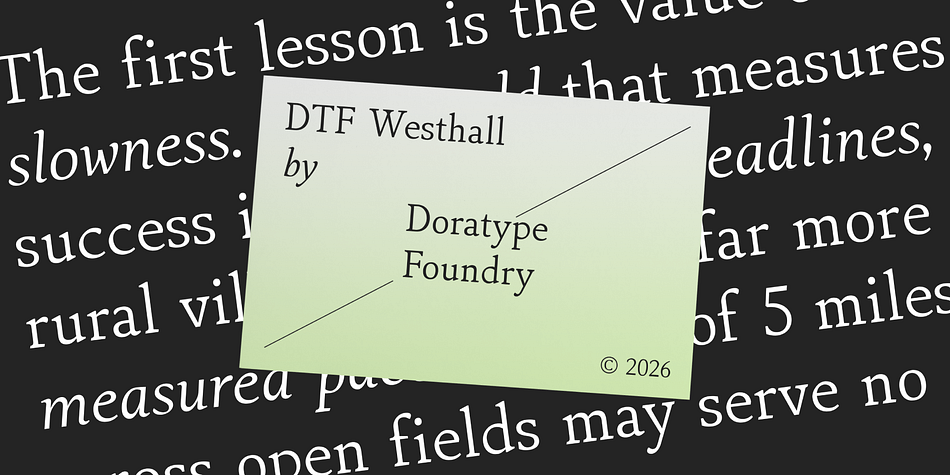 DTF Westhall Font