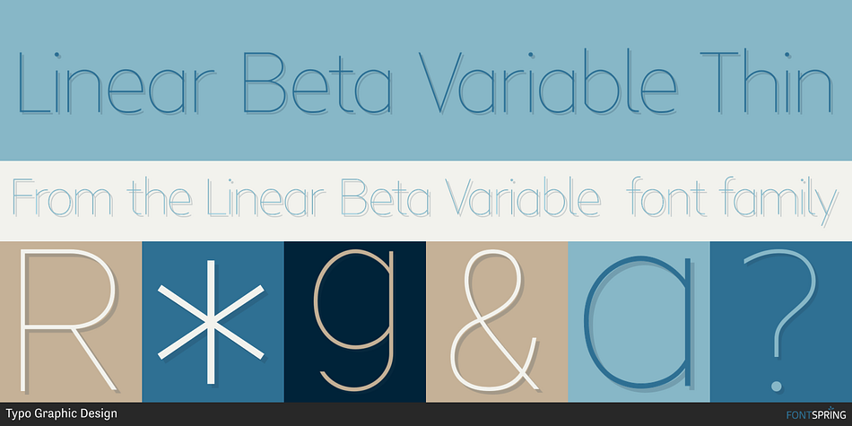 Linear Beta Variable Thin Font