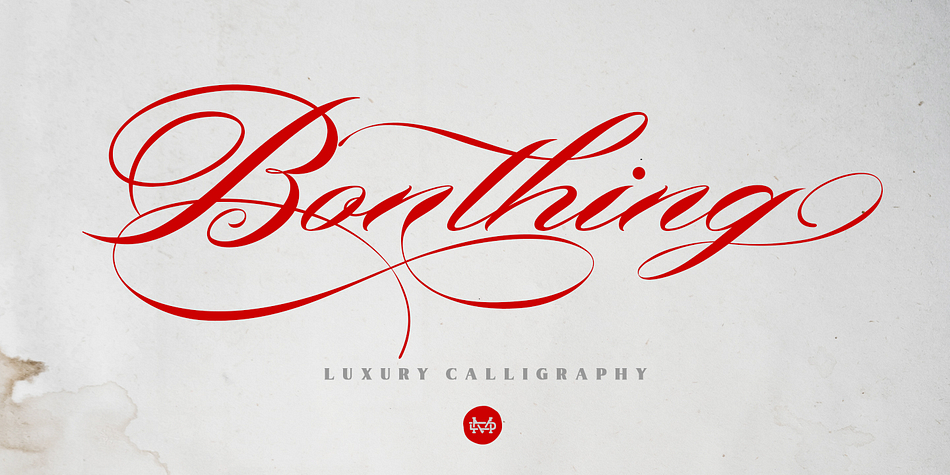 Bonthing Calligraphy Font