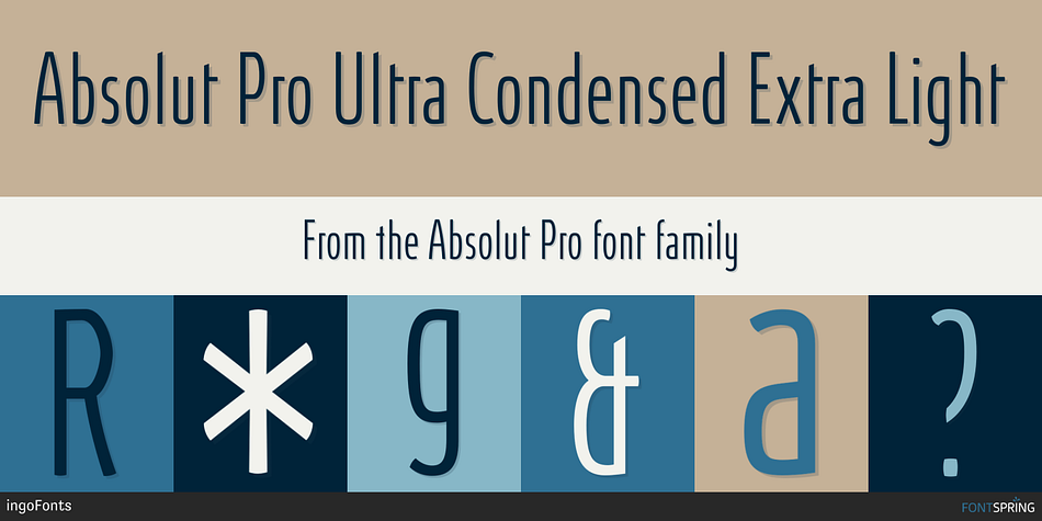 Absolut Pro Ultra Condensed Extra Light Font