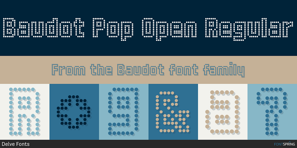 Baudot Pop Open Regular Font