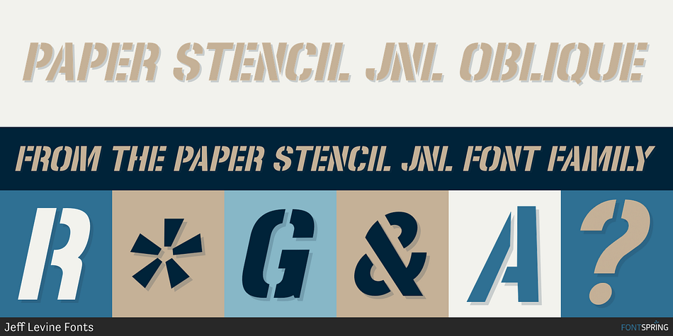 Paper Stencil JNL Font