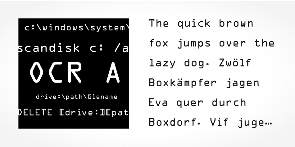 OCR A Font