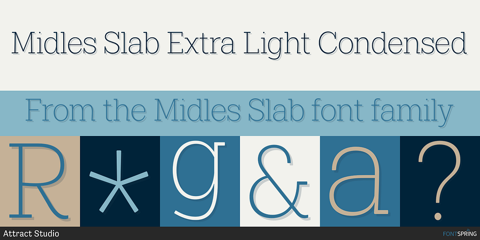 Midles Slab Extra Light Condensed Font