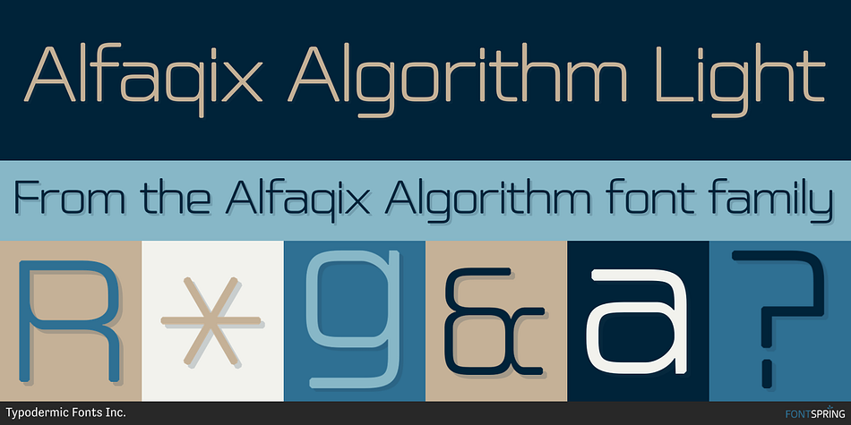 Alfaqix Algorithm Light Font