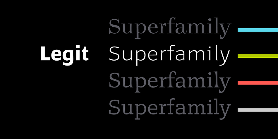 Legit Superfamily Font