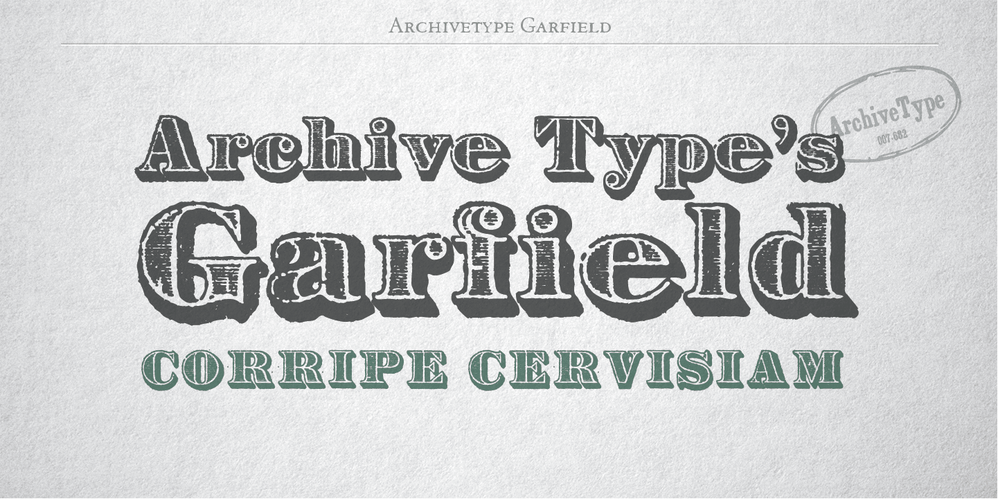 Archive Garfield Font