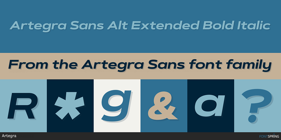 Artegra Sans Extended Thin + Regular + Bold + Blac Font