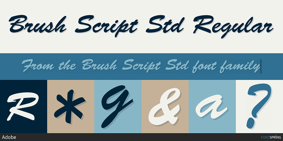 Brush Script Std Font | Fontspring