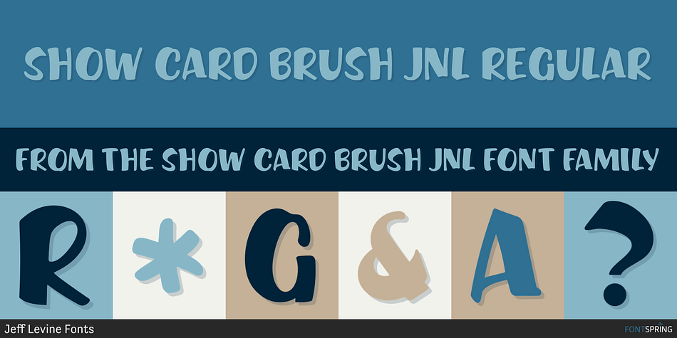 Show Card Brush JNL Regular Font