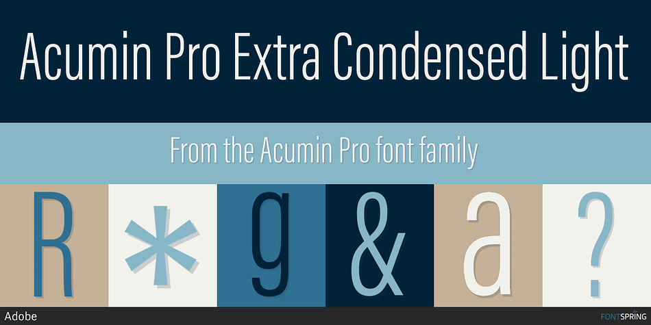 Acumin Pro Extra Condensed Font