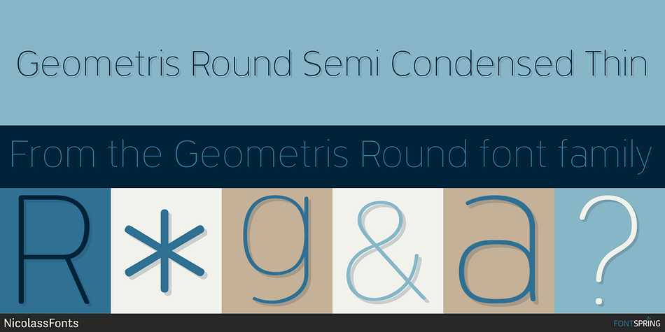 Geometris Round Semi Condensed Thin Font