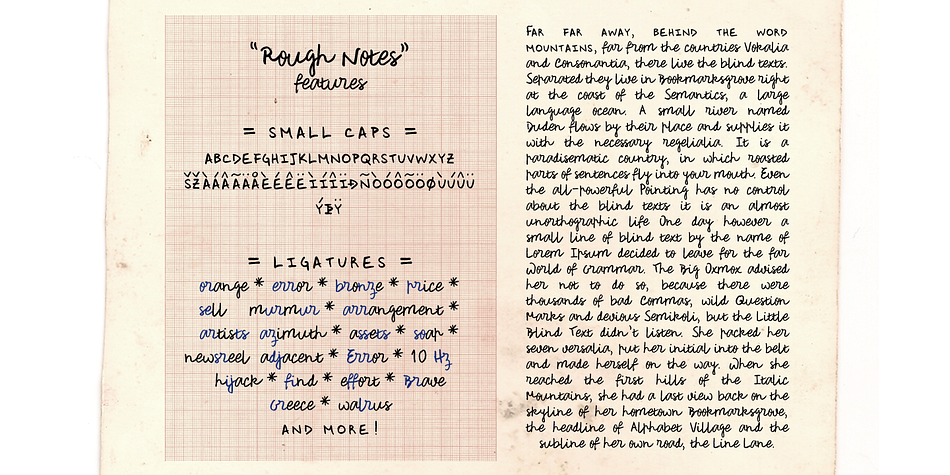 Rough Notes Font