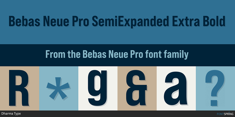 Bebas Neue Pro Semi-Expanded Font