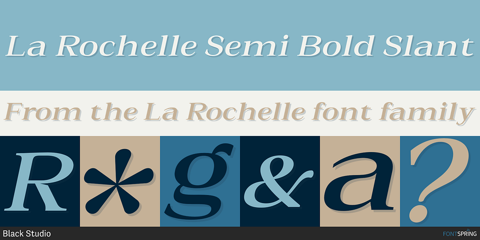 La Rochelle Semi Bold Slant Font