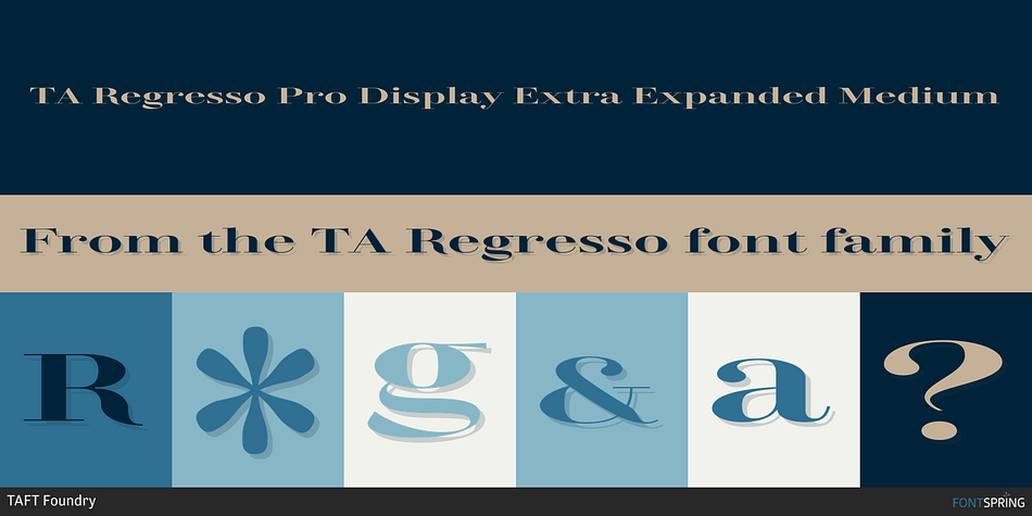 TA Regresso Pro Display Extra Expanded Medium Font