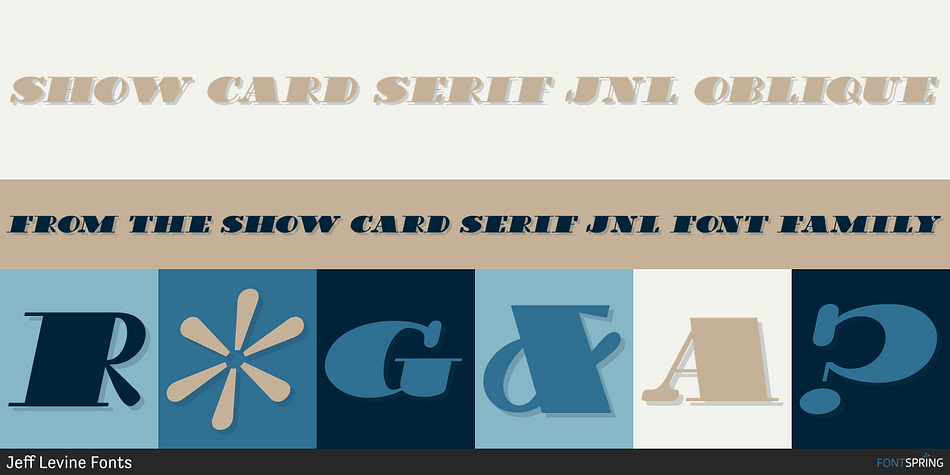 Show Card Serif JNL Oblique Font