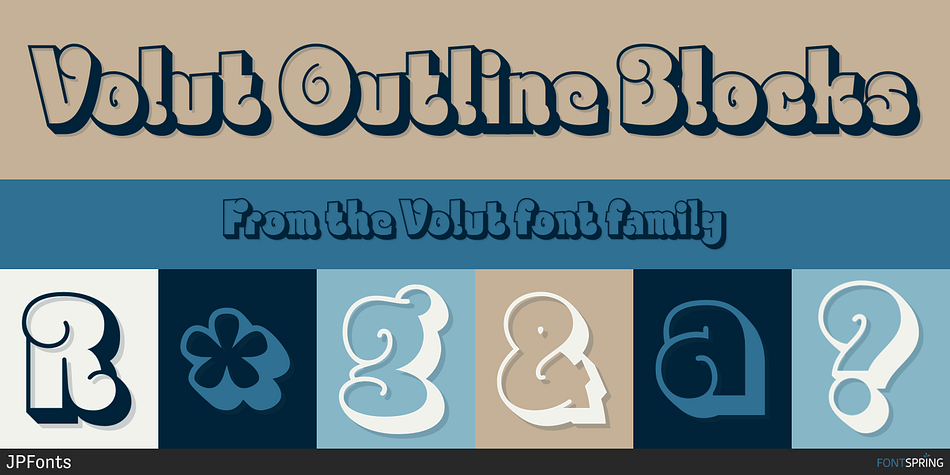 Volut Outline Blocks Font