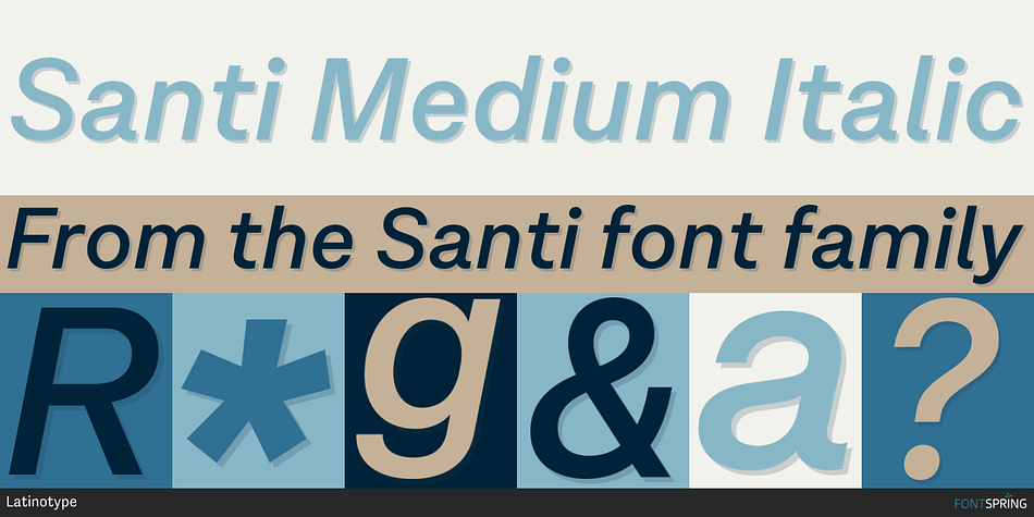 Santi Medium Italic Font