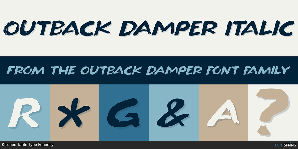 Outback Damper Italic Font