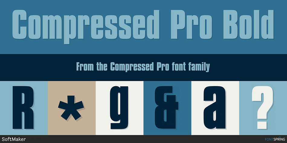 Compressed Pro Bold Font