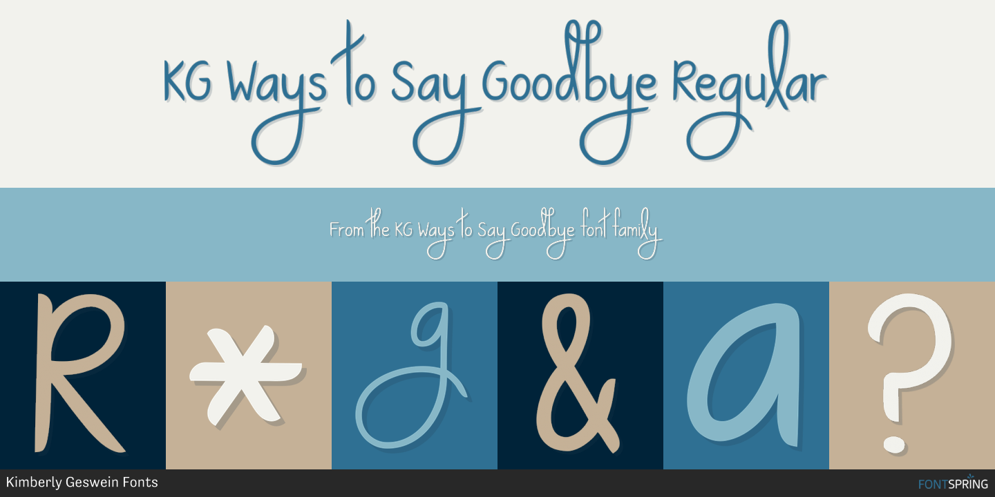 Fonts similar to KG Ways to Say Goodbye