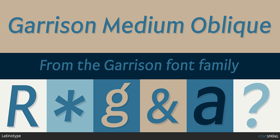 Garrison Medium Oblique Font