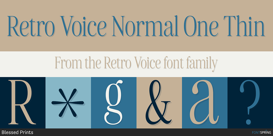 Retro Voice Normal One Thin Font