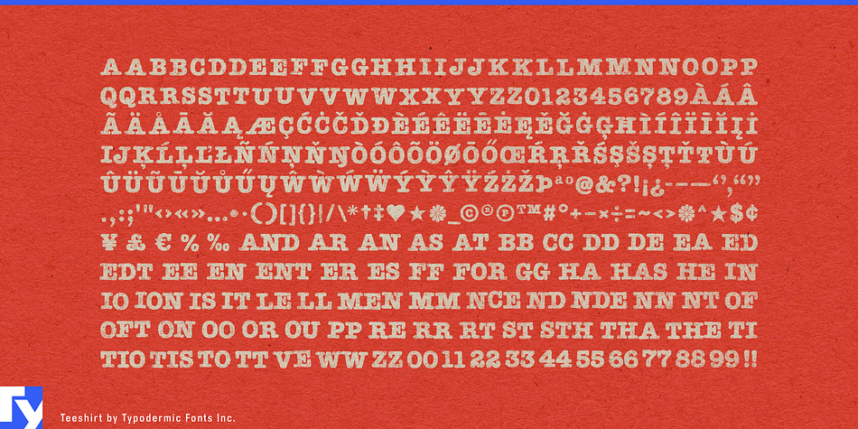 Teeshirt Font