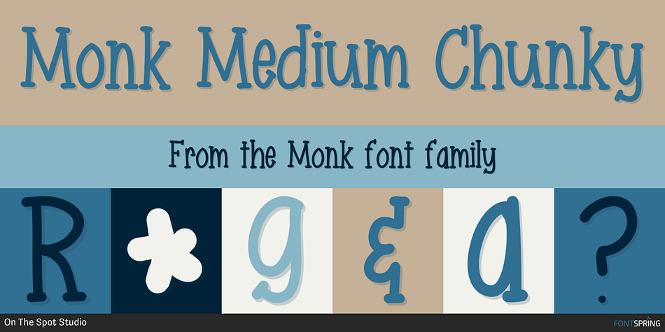 Monk Medium Chunky Font