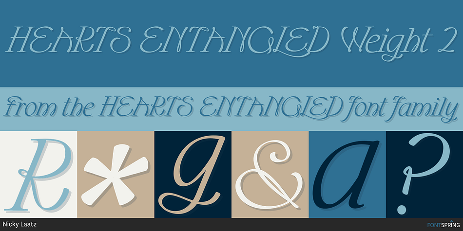 HEARTS ENTANGLED Weight 2 Font