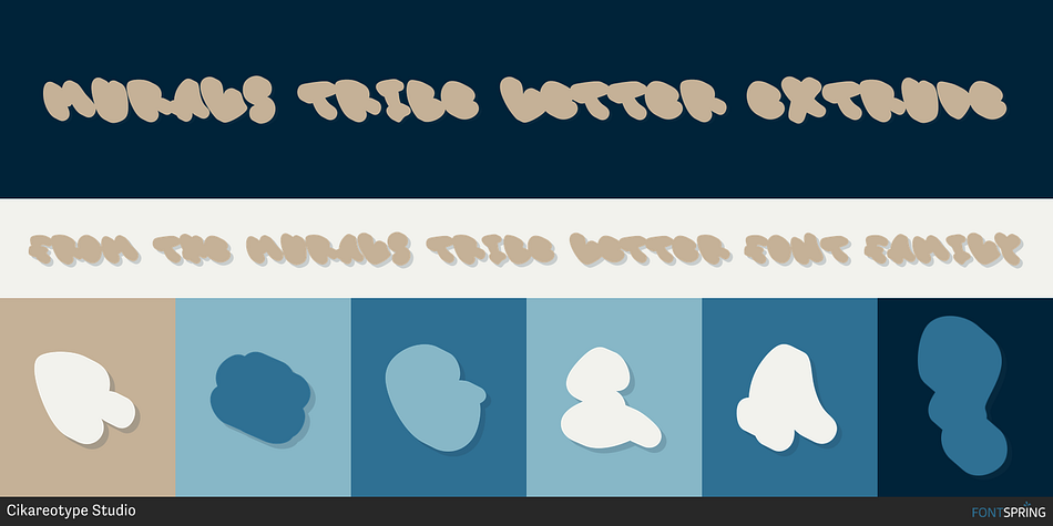 Murals Tribe Letter Extrude Font