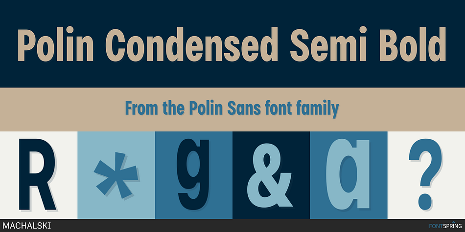 Polin Condensed Semi Bold Font