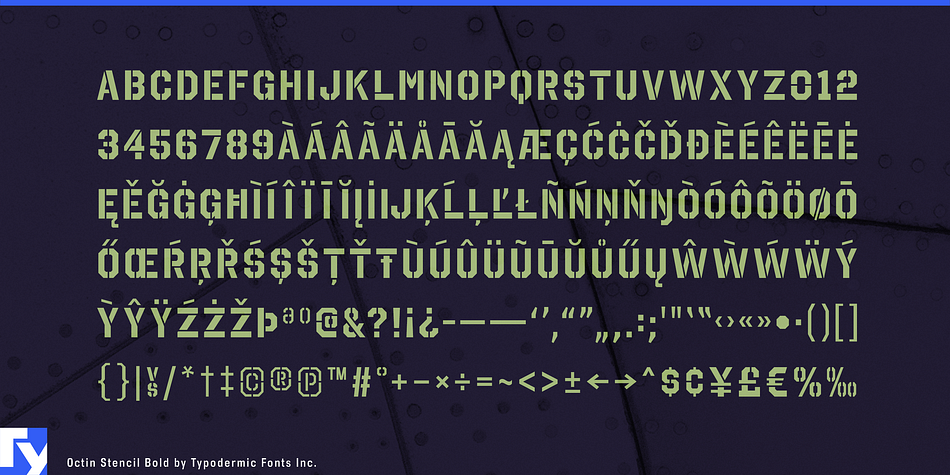 Octin Stencil Font