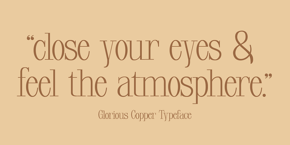 Glorious Copper Font