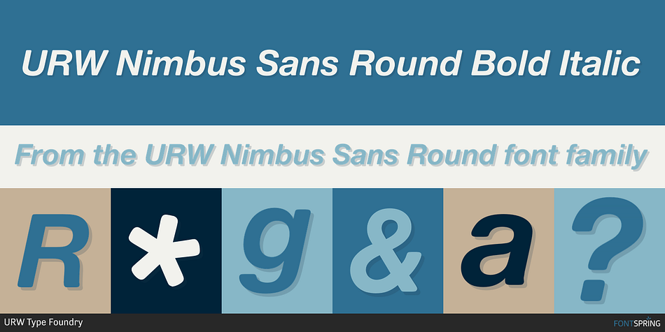 URW Nimbus Sans Round Bold Italic Font