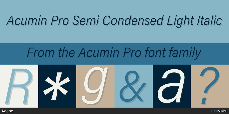 Acumin Pro Semi Condensed Font