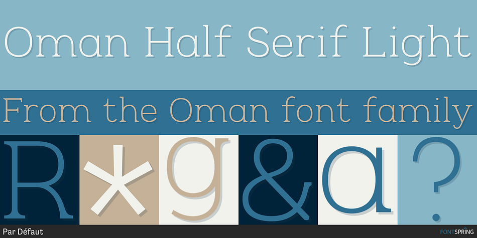 Oman Half Serif Light Font