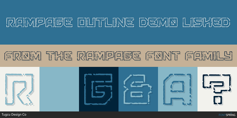 Rampage Outline Demo Lished Font