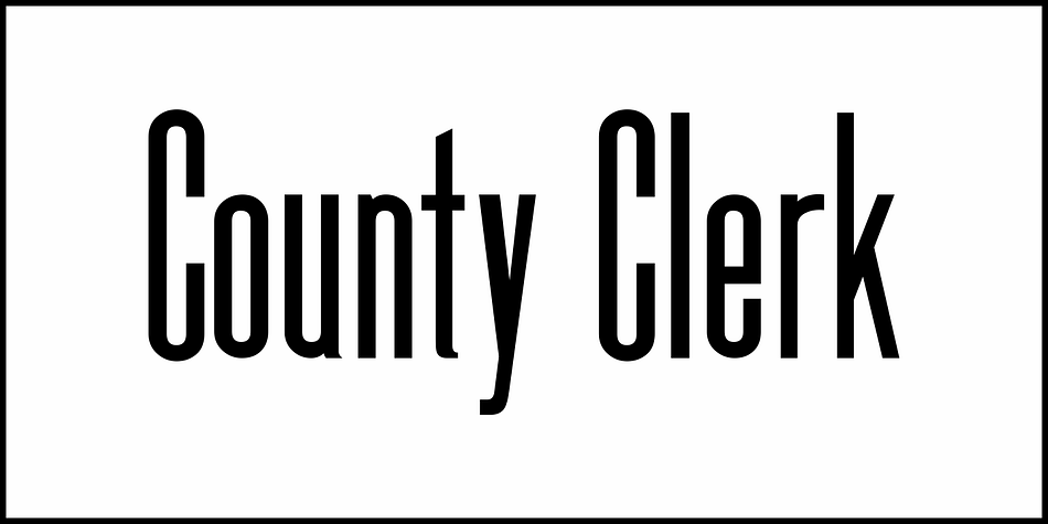County Clerk JNL Font