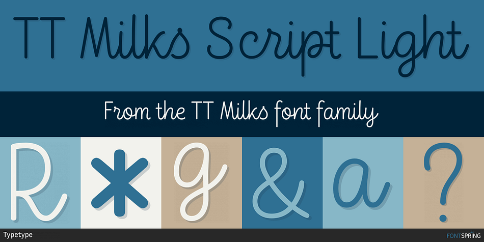 TT Milks Script Font
