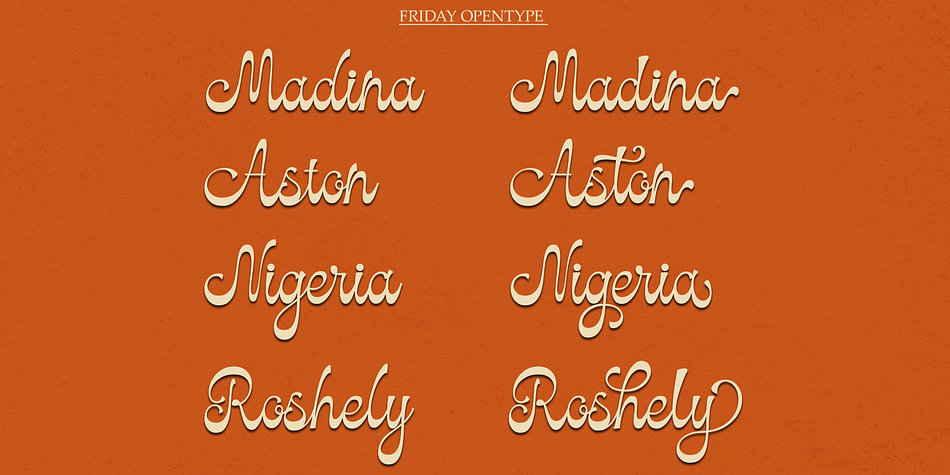 Friday Vintage Font