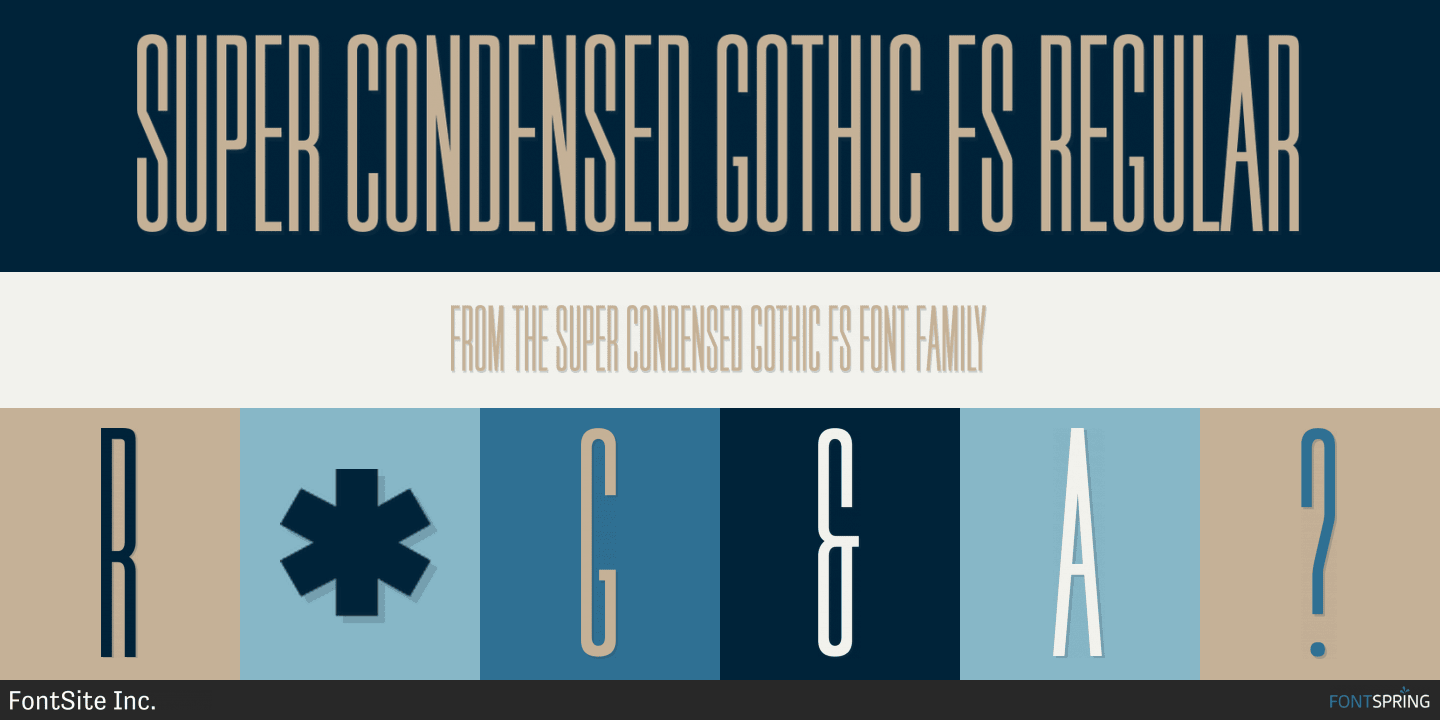 Super Condensed Gothic FS Font